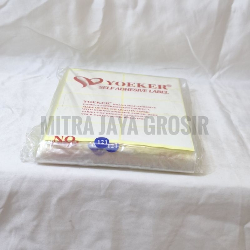 Jual 1 Pak YOEKER Stiker Label Polos Putih Undangan Uk.121 Isi 25 ...