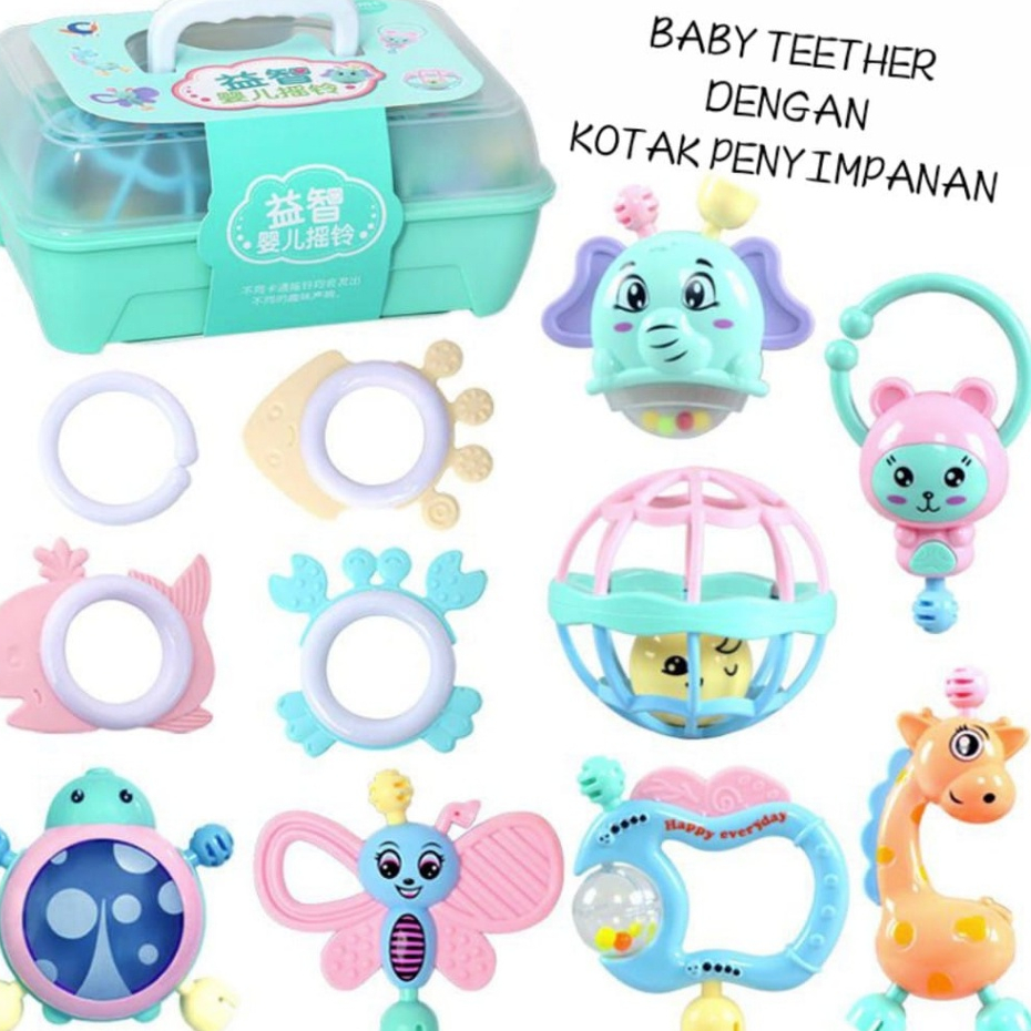 Jual MS 11pcs Mainan Babyset Shake Teether Kids Toys Perkembangan Anak ...