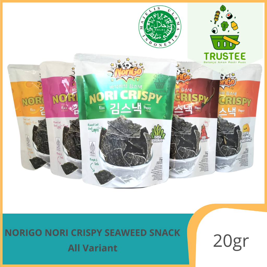 Jual Norigo Nori Crispy / Seaweed Snack / Rumput Laut Krispi Halal 20gr ...
