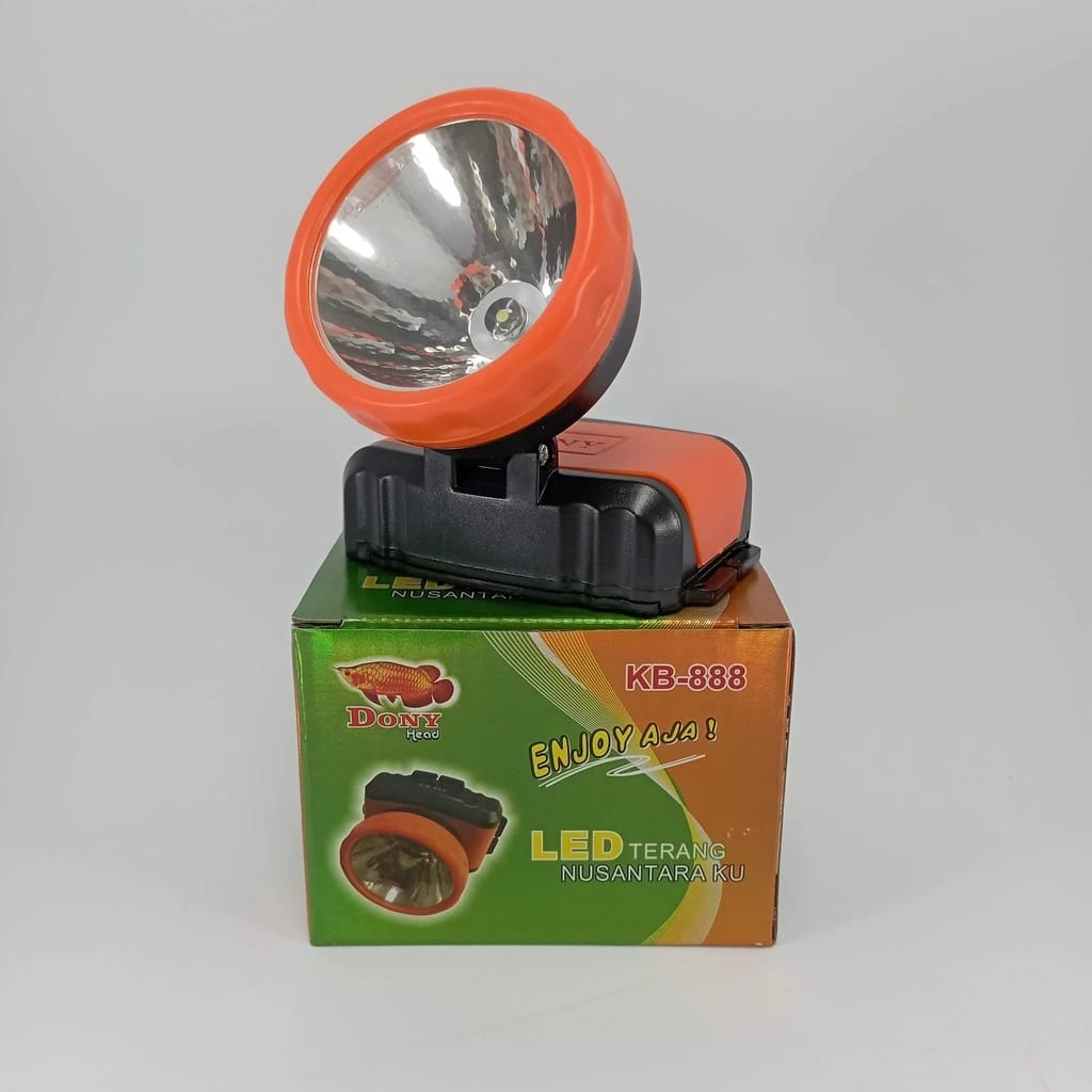 Jual SENTER KEPALA LED DONY KB-888 - 2 MODE CAHAYA - BATERAI AA - TAHAN ...