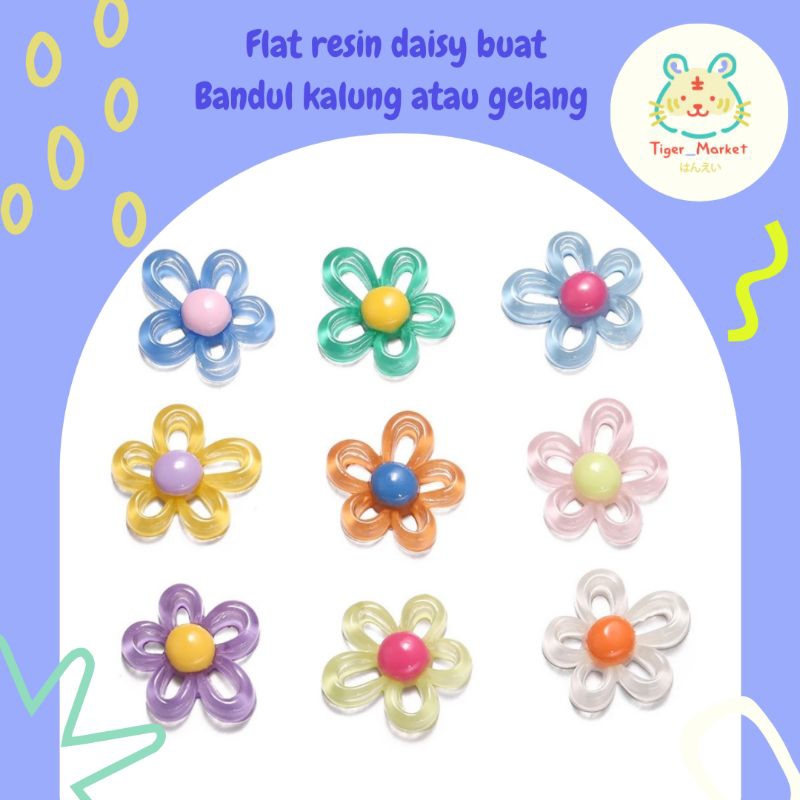 Jual resin bunga daisy bandul bunga daisy mote bunga | Shopee Indonesia