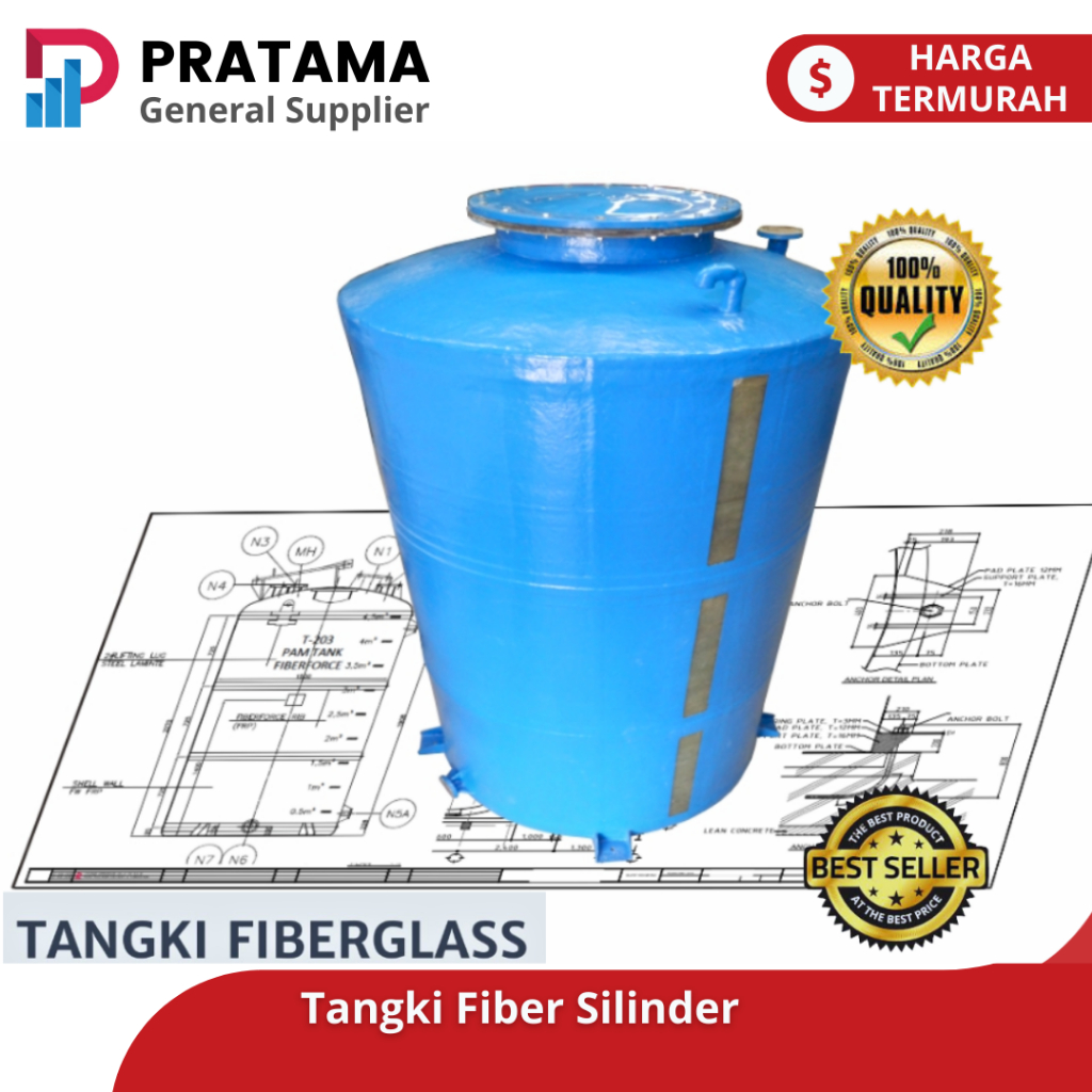 Jual Tangki Fiber Silinder Tandon Air Roof Tank Tangki Tanam Ukuran ...