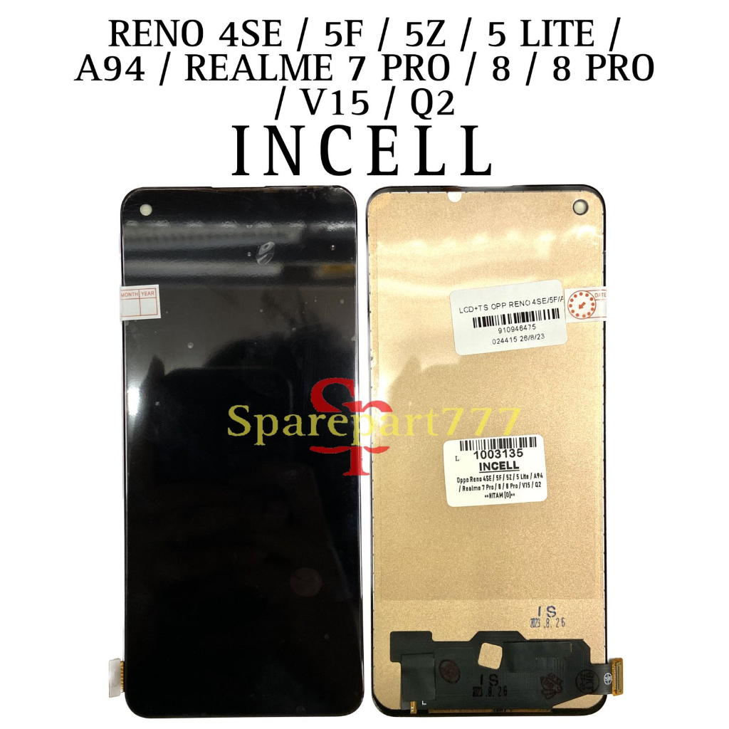 Jual INCELL - LCD Touchscreen Fullset Reno 4 SE / 5F / 5Z / 5 Lite ...