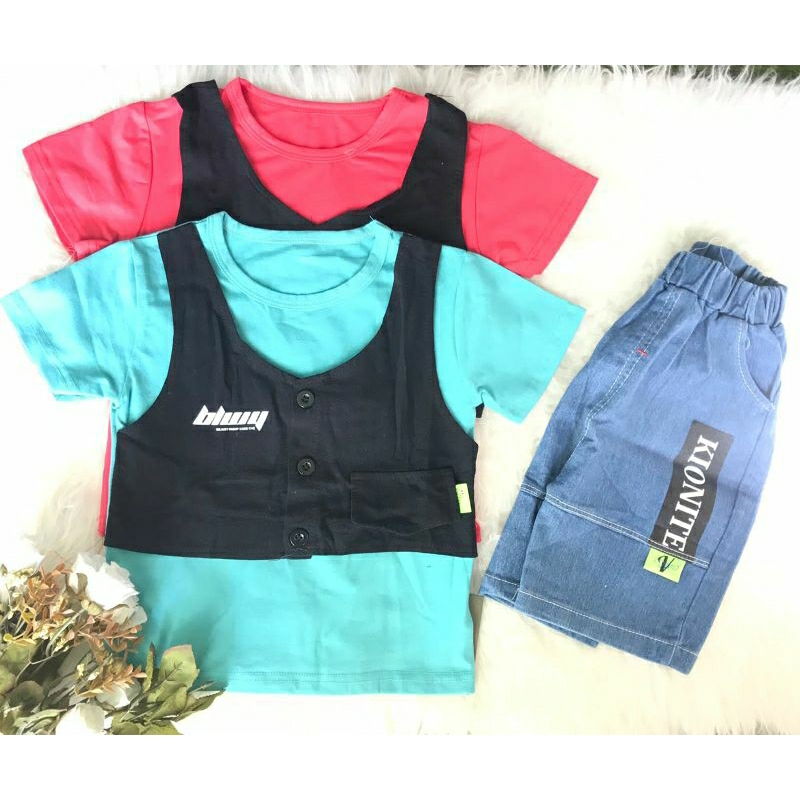 Jual SETELAN ROMPI ANAK COWOK KIONITE CAKEP | Shopee Indonesia