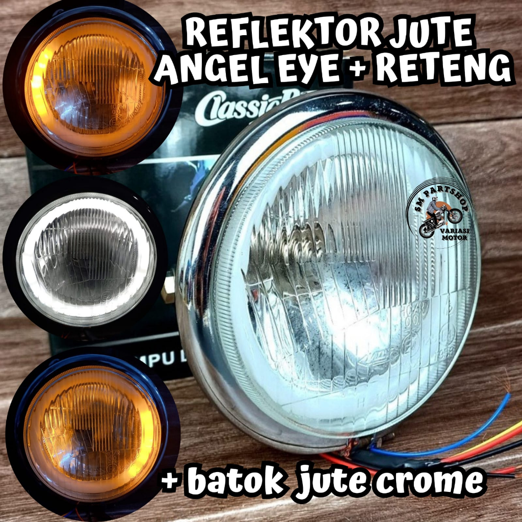 Jual REFLEKTOR JUTE ANGEL EYE PLUS RITING LAMPU DEPAN 5,75INCH FUNGSI ...