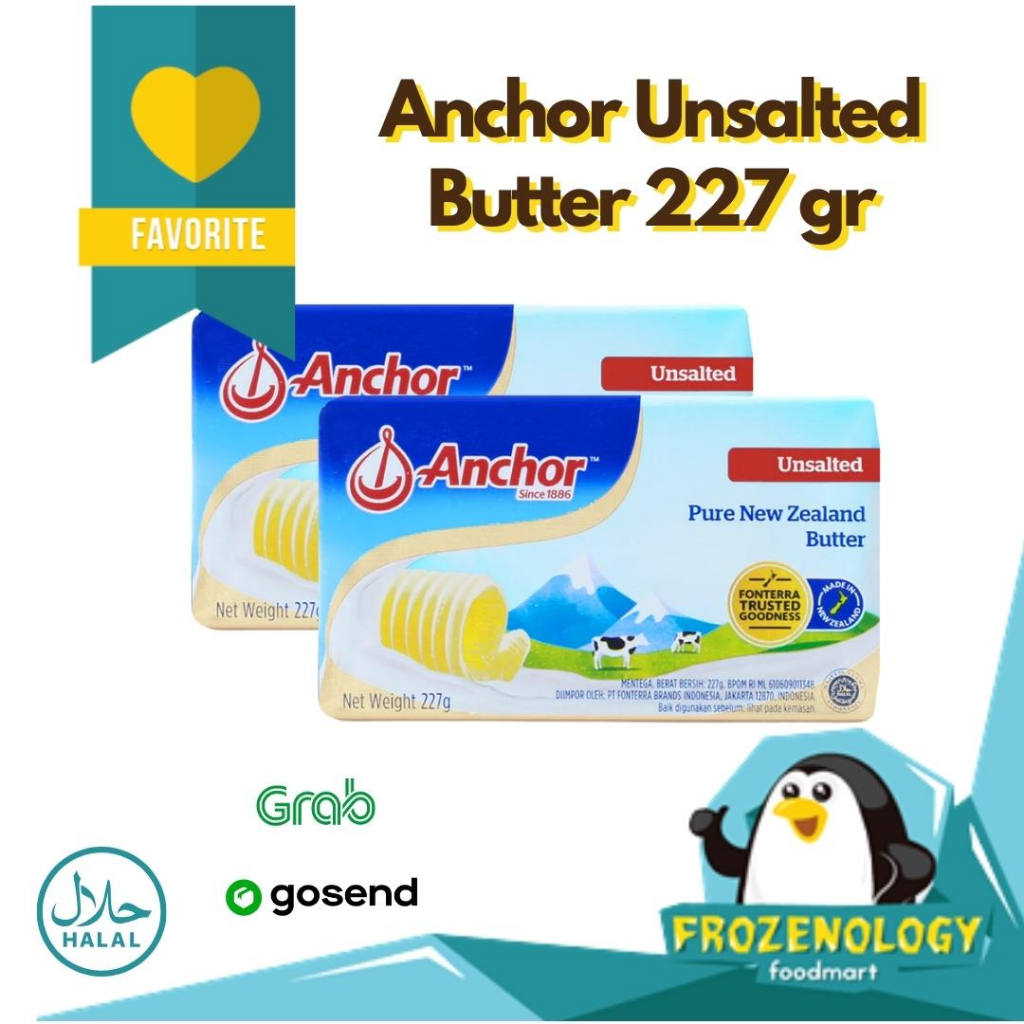 Jual Anchor Unsalted butter 200gr | Mentega Tawar Import Halal | Shopee ...