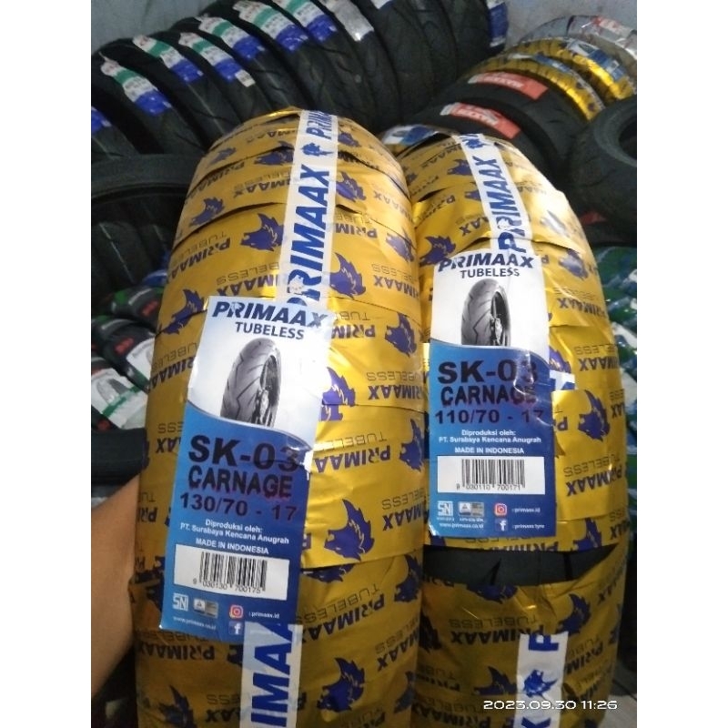 Jual Primax sk 03 ukuran 130/70-17 dan 110/70-17 TUBELES | Shopee Indonesia