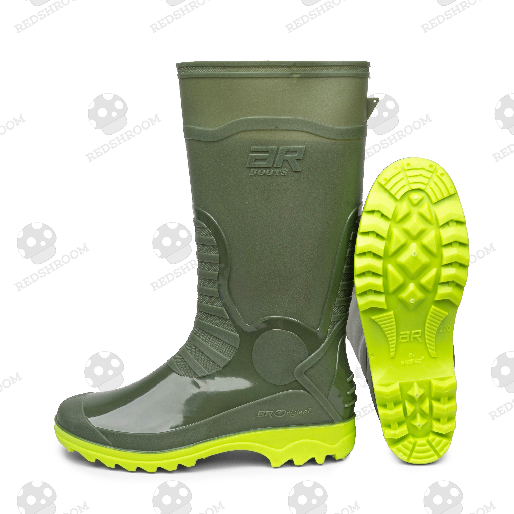 Jual Sepatu Boot Tinggi ARDILES BACKHOE Hijau Neon AR Boots Karet Lokal ...