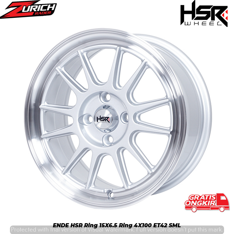 Jual velg mobil promo ring 15 lebar 65 pcd 4x100 et42 sml HSR ENDE cocok di mobil brio datsun ...