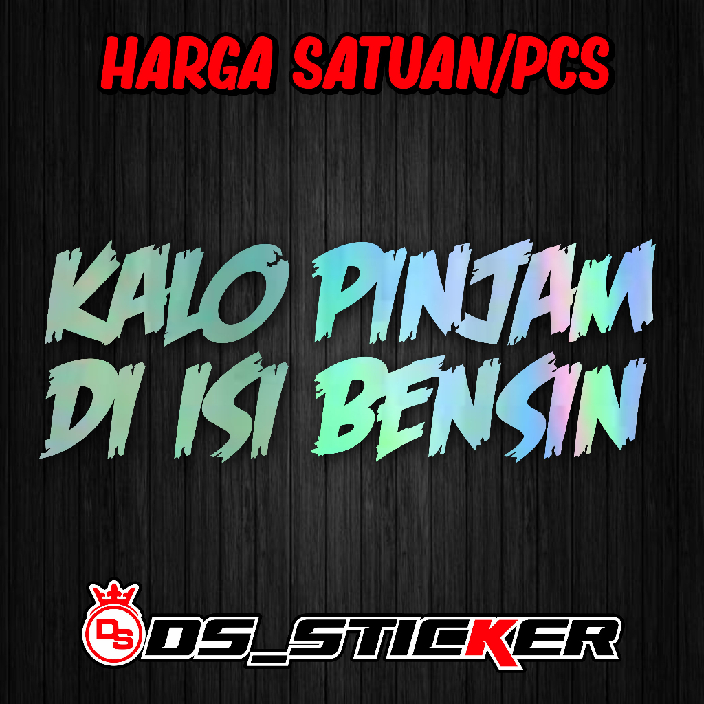 Jual stiker STICKER KALAO PINJAM DI ISI BENSIN stiker motor | Shopee ...