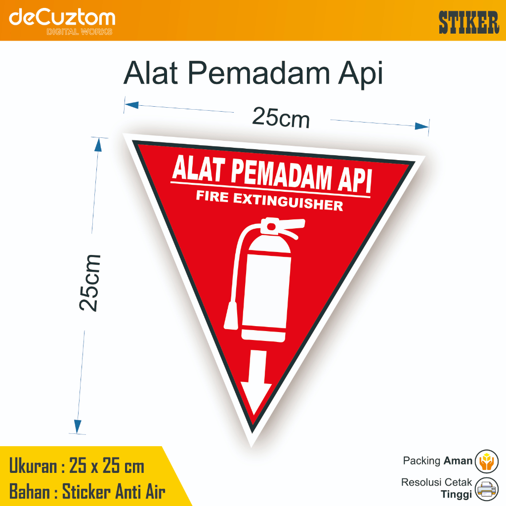 Jual Stiker Sign K3 Rambu Safety Segitiga APAR / Stiker Label Simbol ...