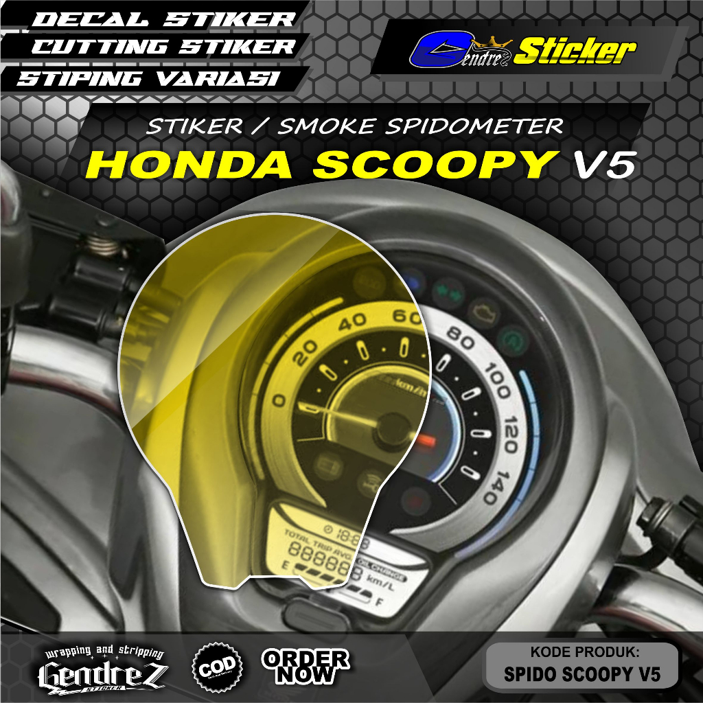 Jual STIKER / SMOKE SPIDOMETER SCOOPY / STIKER PELINDUNG SPIDOMETER ...