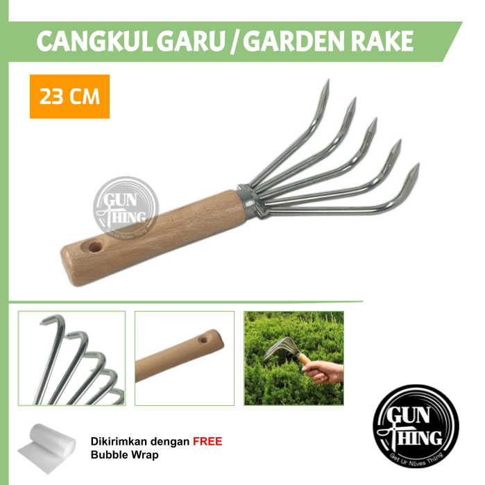 Jual Cangkul Garu / Garukan Tanah / Gardening Rake 23cm - Gunthing ...