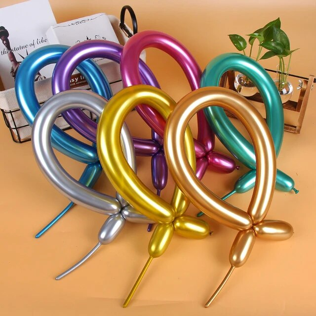 Jual BALON LATEX PENTIL METAL CHROME 1 PACK ISI 100 PCS BALON CACING ...