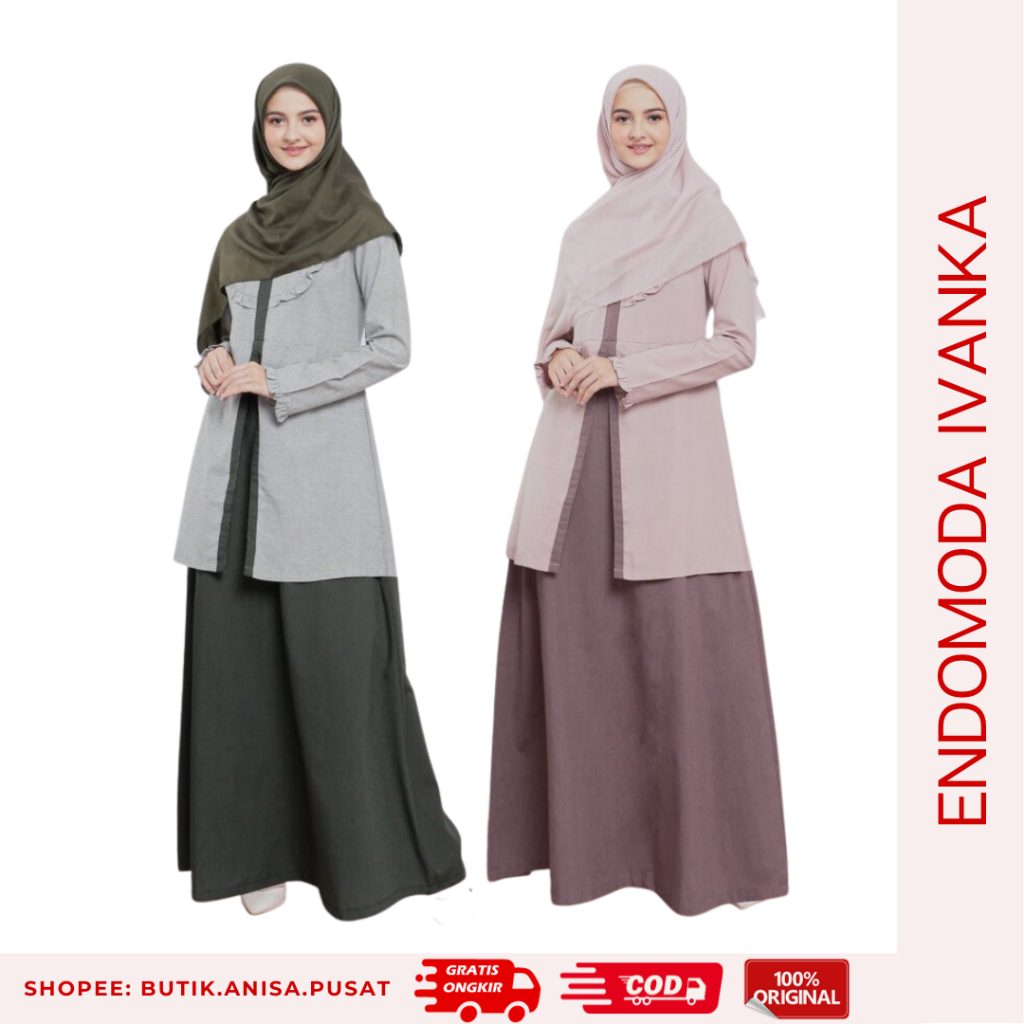Jual ENDOMODA GAMIS IVANKA Sarimbit Keluarga | Shopee Indonesia