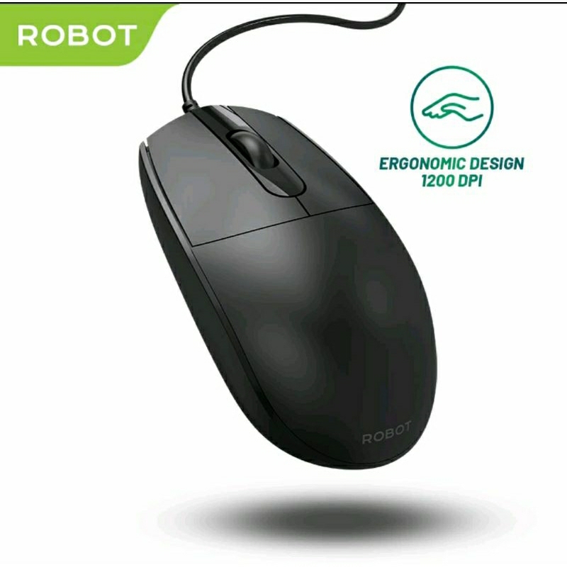 Jual Mouse Kabel ROBOT M102 1200 DPI Ergonomic Design | Shopee Indonesia