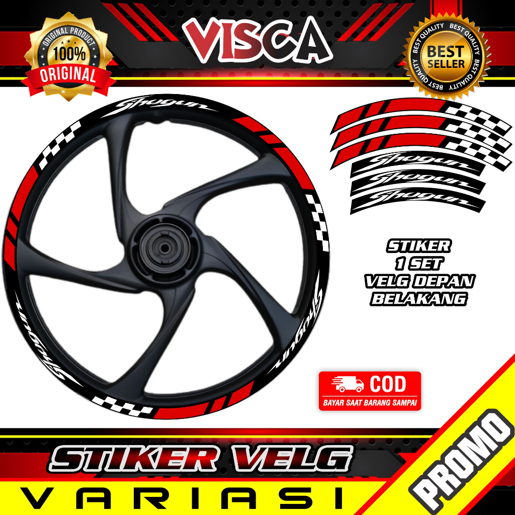Jual Stiker Velg List Velg Motor Stiker Velk Shogun Motif Flag | Shopee ...