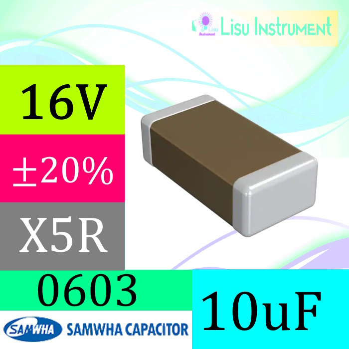 Jual 10uF ±20% 16V X5R 0603 1608(mm) SMD Multilayer Ceramic Capacitor ...