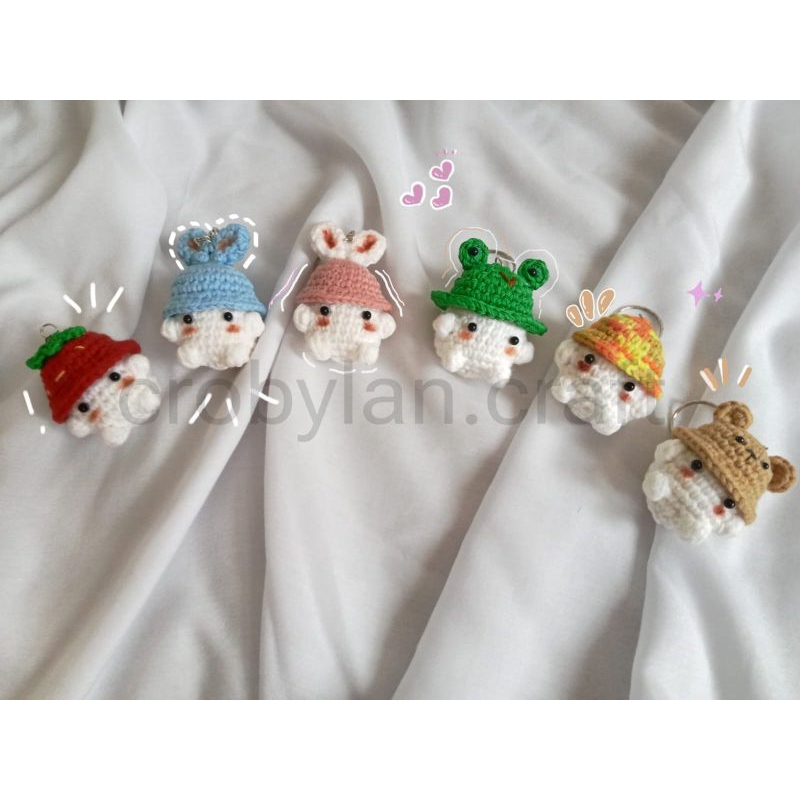 Jual Gantungan Kunci Rajut | Mushroom Amigurumi Keychain | Mini Gift ...