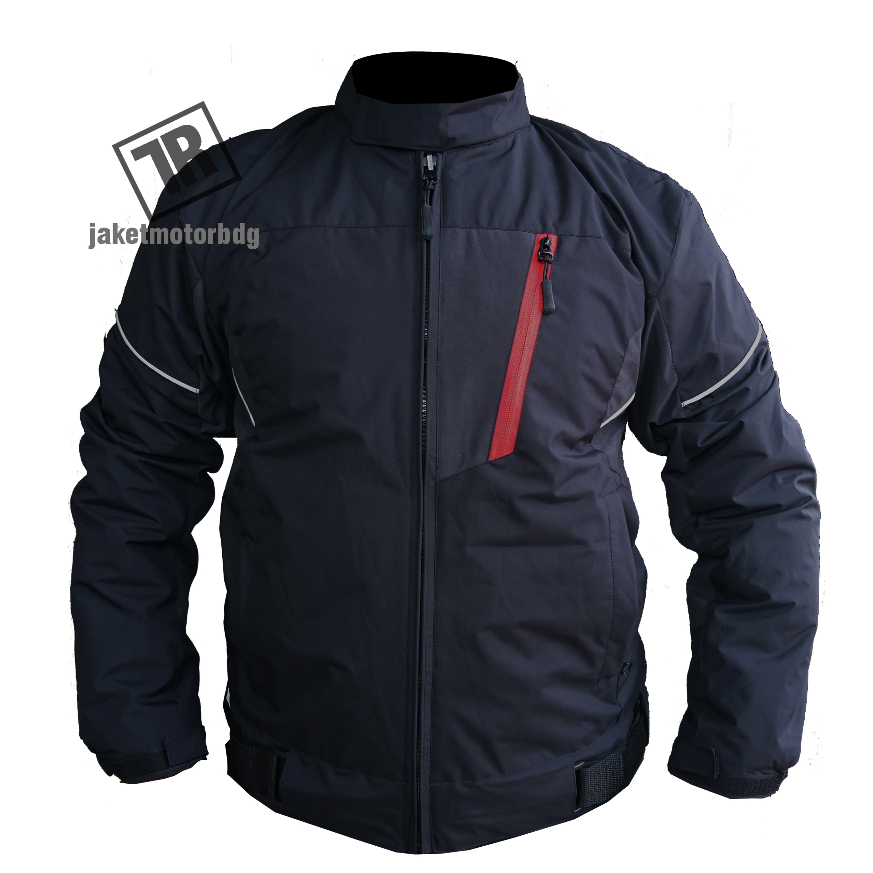 Jual Jaket Motor Harian Waterproof List Abu | Shopee Indonesia
