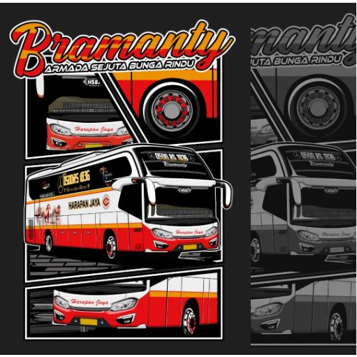 Jual Stiker Bus Mania Bus Artis Basuri Bramanty Laser Sticker | Shopee ...