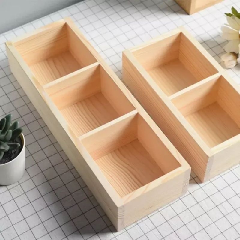 Jual kotak kayu kecil, wooden storage box, kotak penyimpanan serbaguna ...