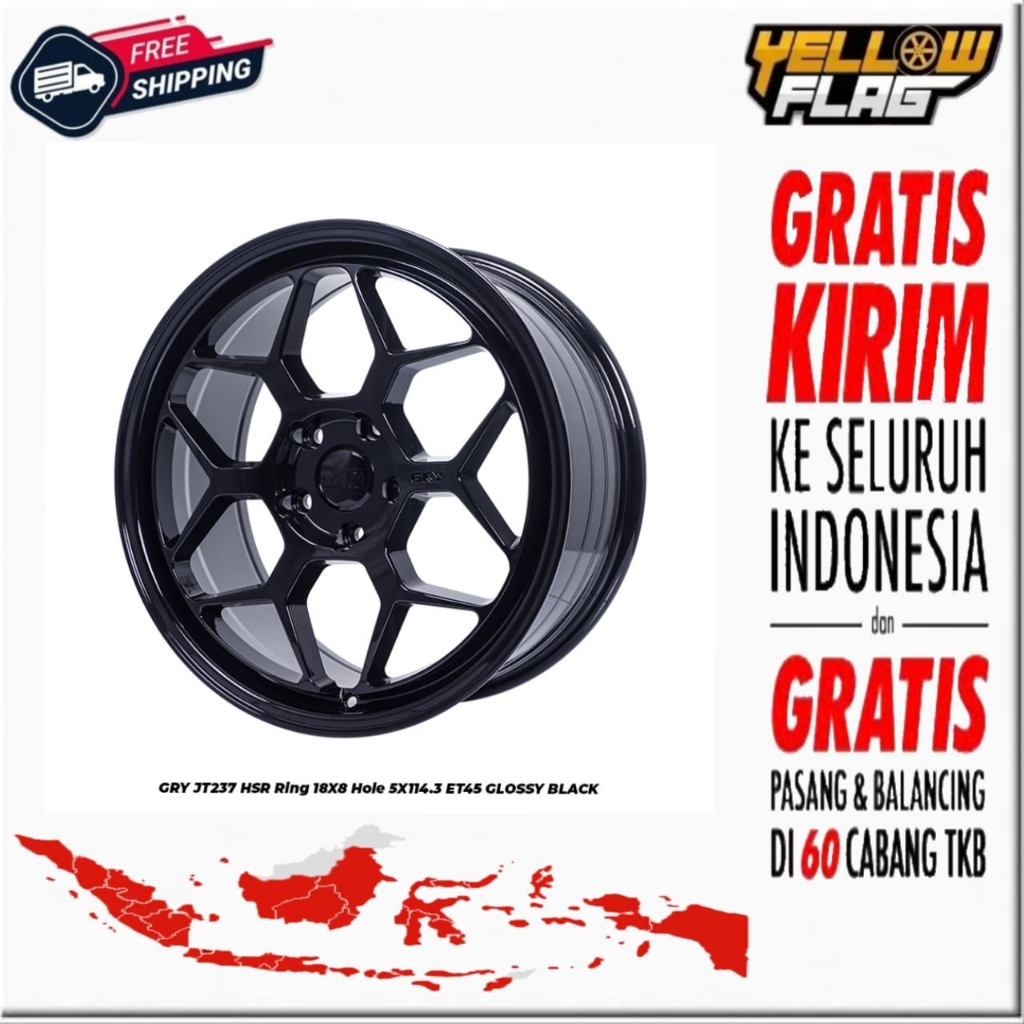 Jual Velg Mobil Innova Vellfire Xpander Voxy Hsr GRY R18 Offset 45 ...