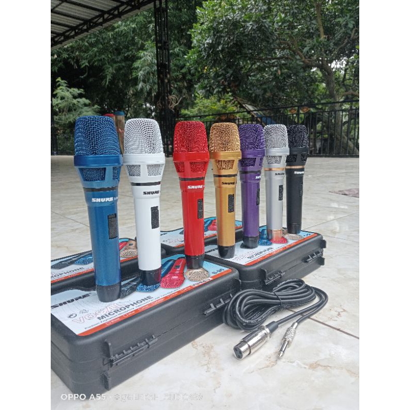 Jual TERLARIS..MIC /MIK/MIKROFON SHURE S90 VARIASI WARNA + KABEL 5METER ...