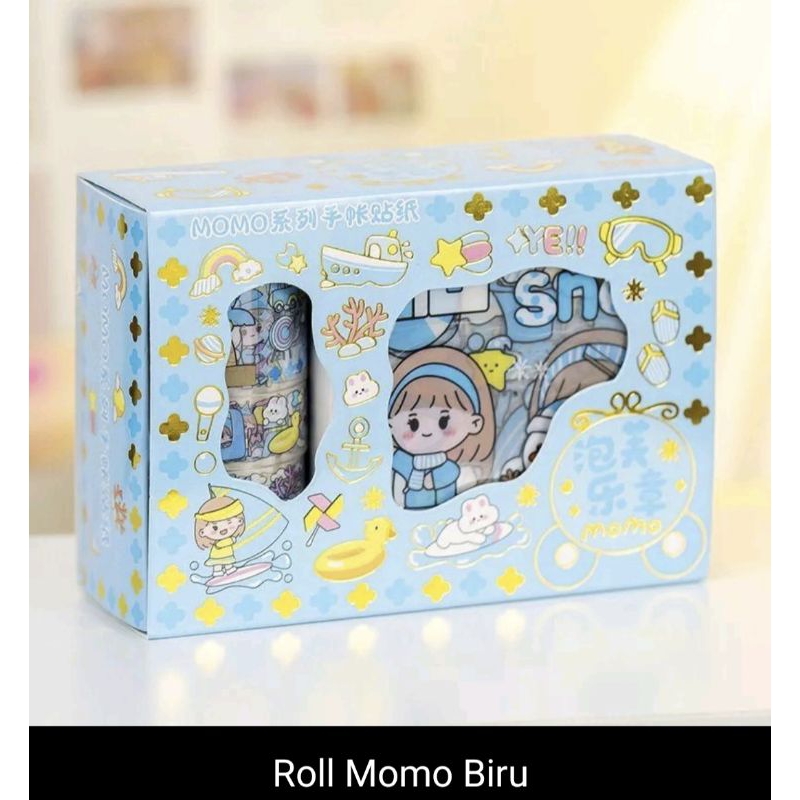 Jual READY STICKER ROOL MOMO ISI 100 LEMBAR STICKER WATERPROOF BOTOL ...