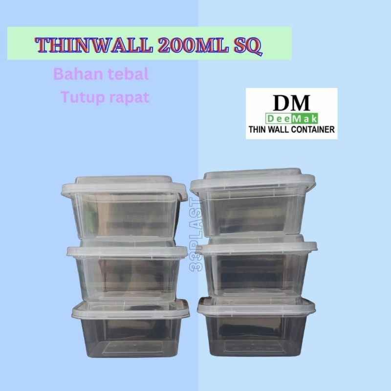 Jual Thinwall Dm 200ml SQ Thinwall Twinwall Kotak Persegi | Shopee ... Jual Thinwall Dm 200ml SQ Thinwall Twinwall Kotak Persegi | Shopee ...