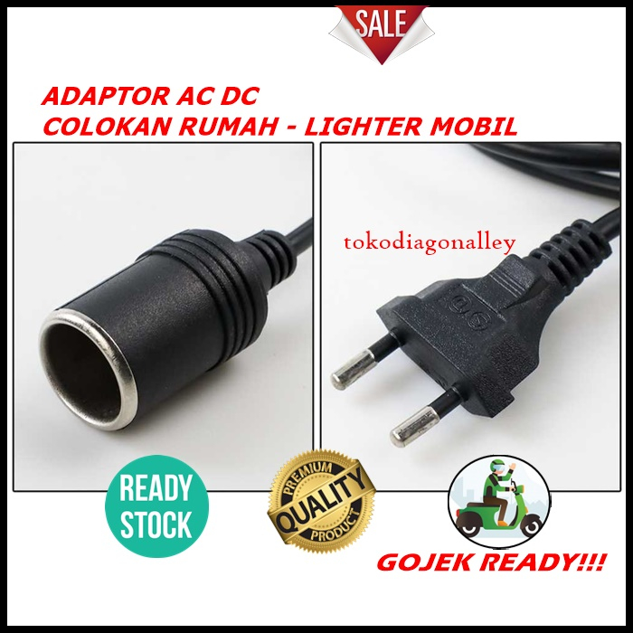 Jual Adaptor AC ke DC Mobil Colokan Rumah Power Supply Converter AC to ...