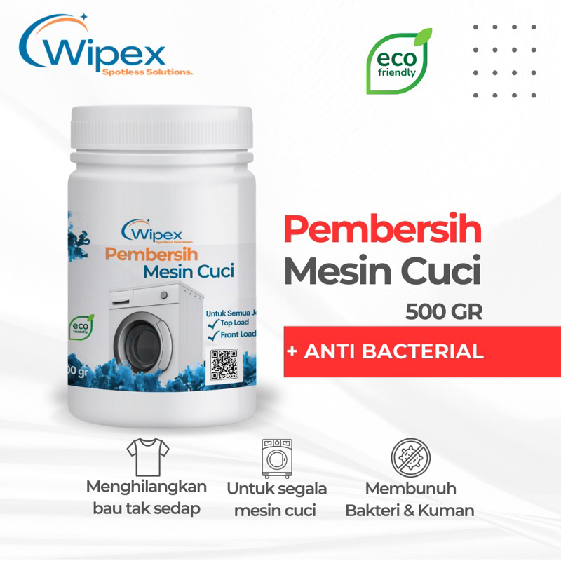 Jual WIPEX BUBUK PEMBERSIH MESIN CUCI 500 GRAM RAMAH LINGKUNGAN / WASHING MACHINE CLEANER ANTI ...