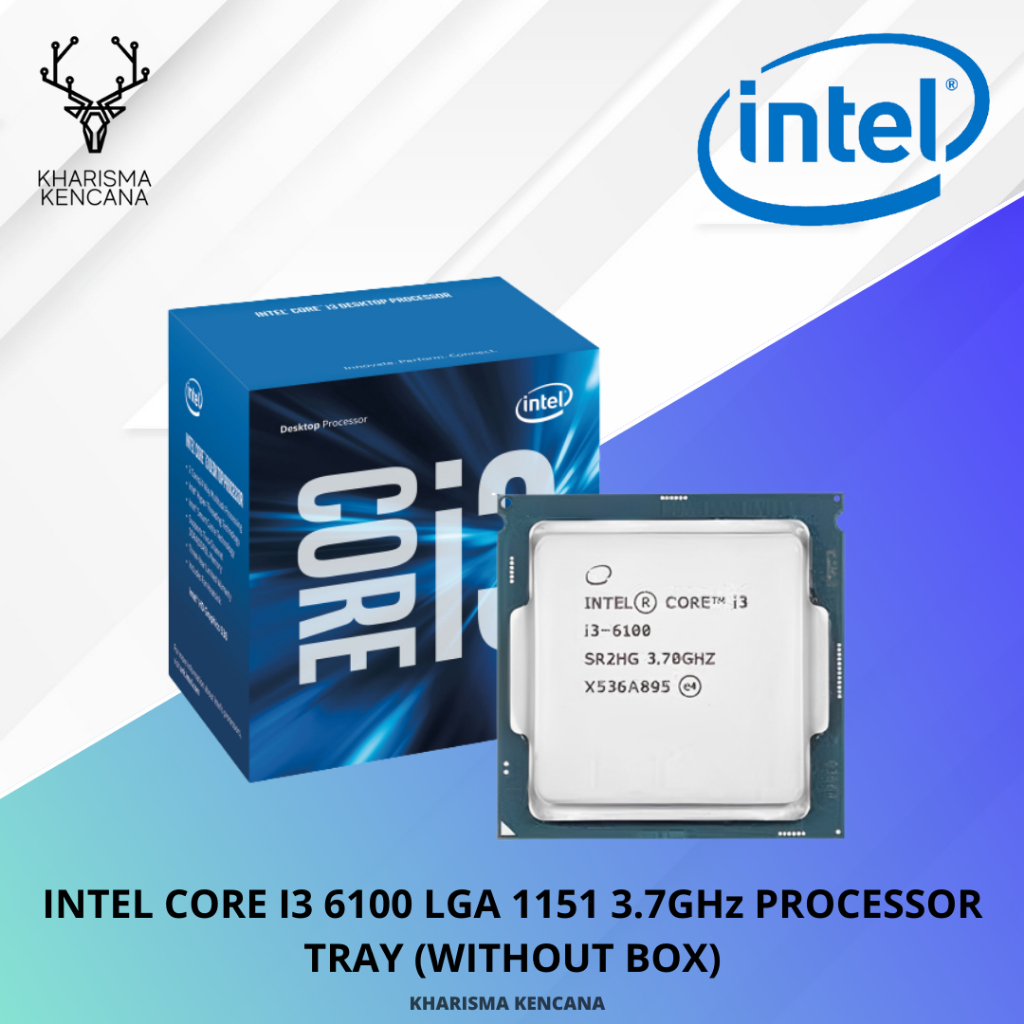 Jual INTEL CORE I3 6100 LGA 1151 3.7GHz PROCESSOR TRAY (WITHOUT BOX ...