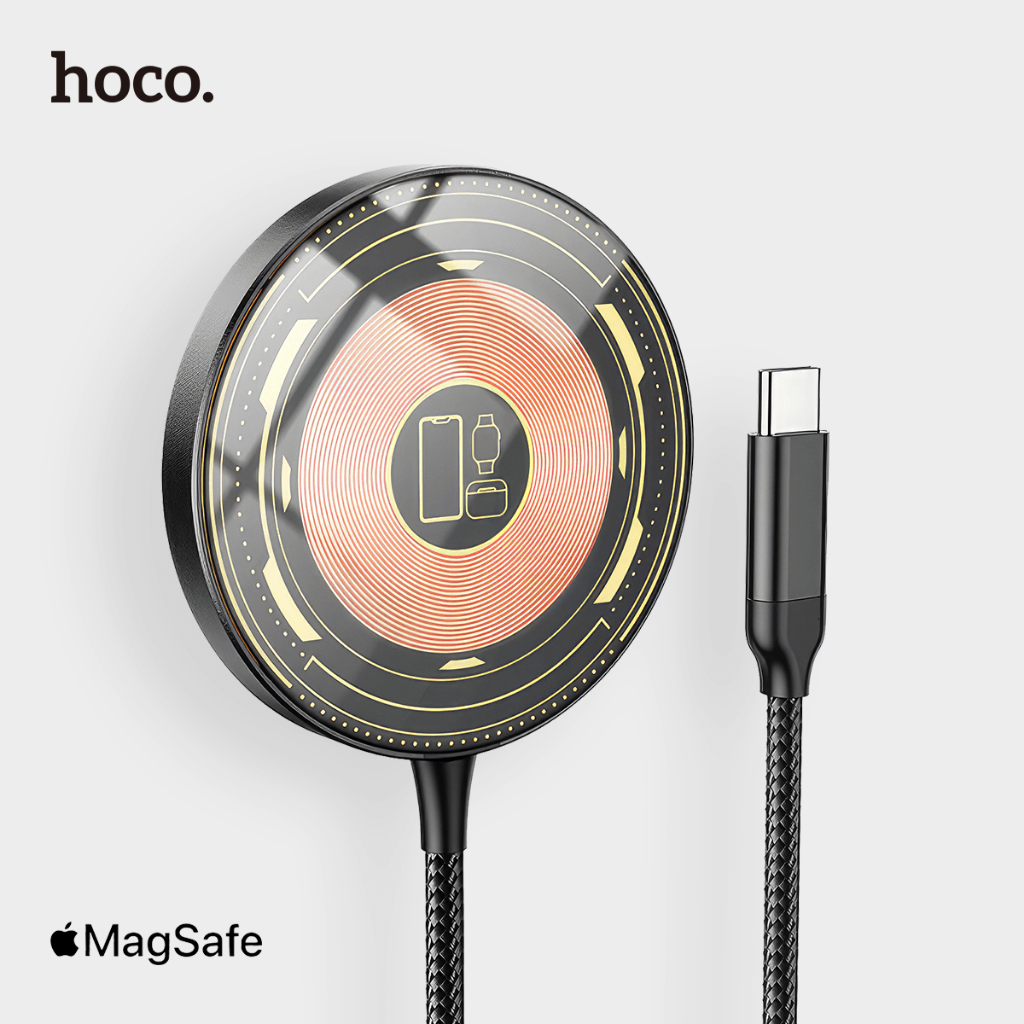 Jual HOCO 3 in 1 Wireless Magsafe Charger 15W Untuk iPhone/Apple Watch ...