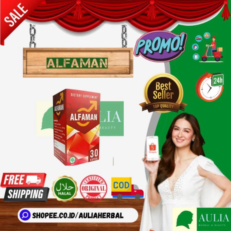 Jual ALFAMAN ASLI UNTUK STAMINA PRIA 1 BOTOL ISI 30 KAPSUL Alfa man ...