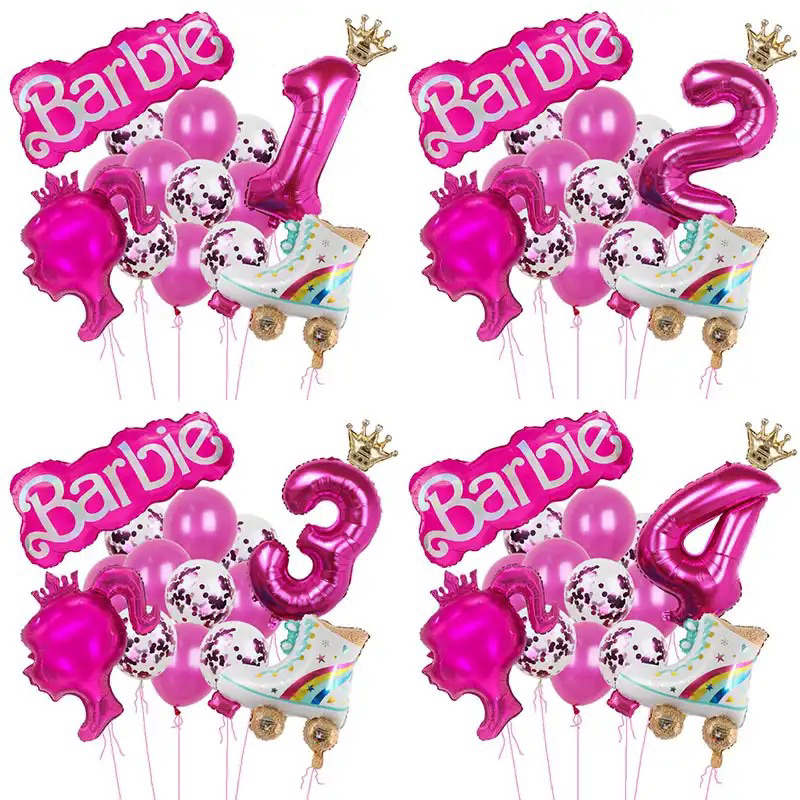 Jual PAKET BALON BARBIE SEPATU ANGKA 80cm | Shopee Indonesia