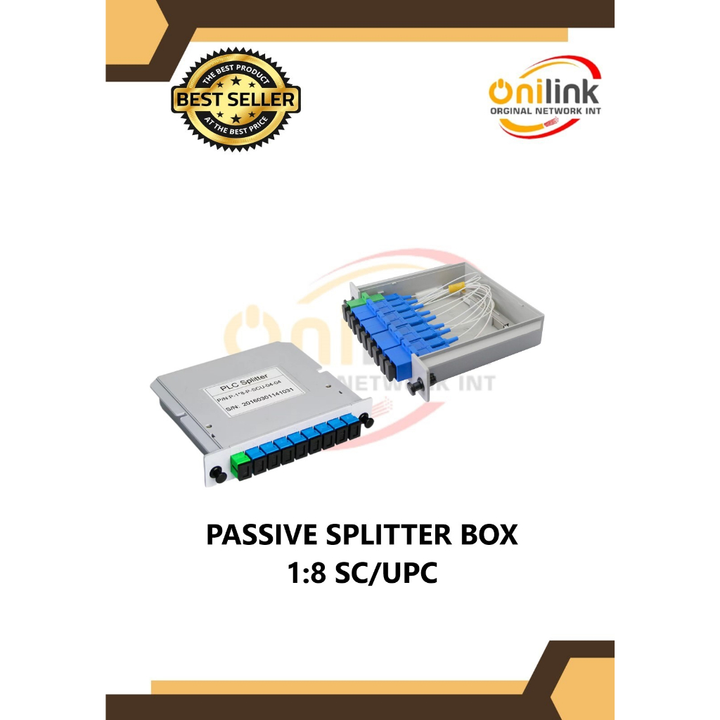 Jual SPLITTER BOX PASSIVE 1:8 KOTAK/SPLITER PLC 1X8 FIBER OPTIK SC/UPC ...
