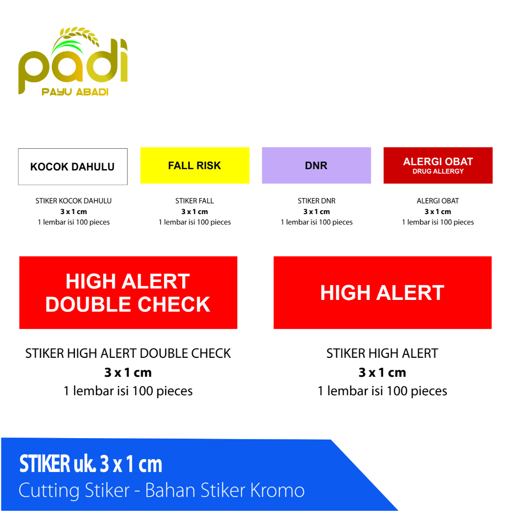 Jual Stiker High Alert | High Alert Double Check | Kocok Dahulu | Fall ...