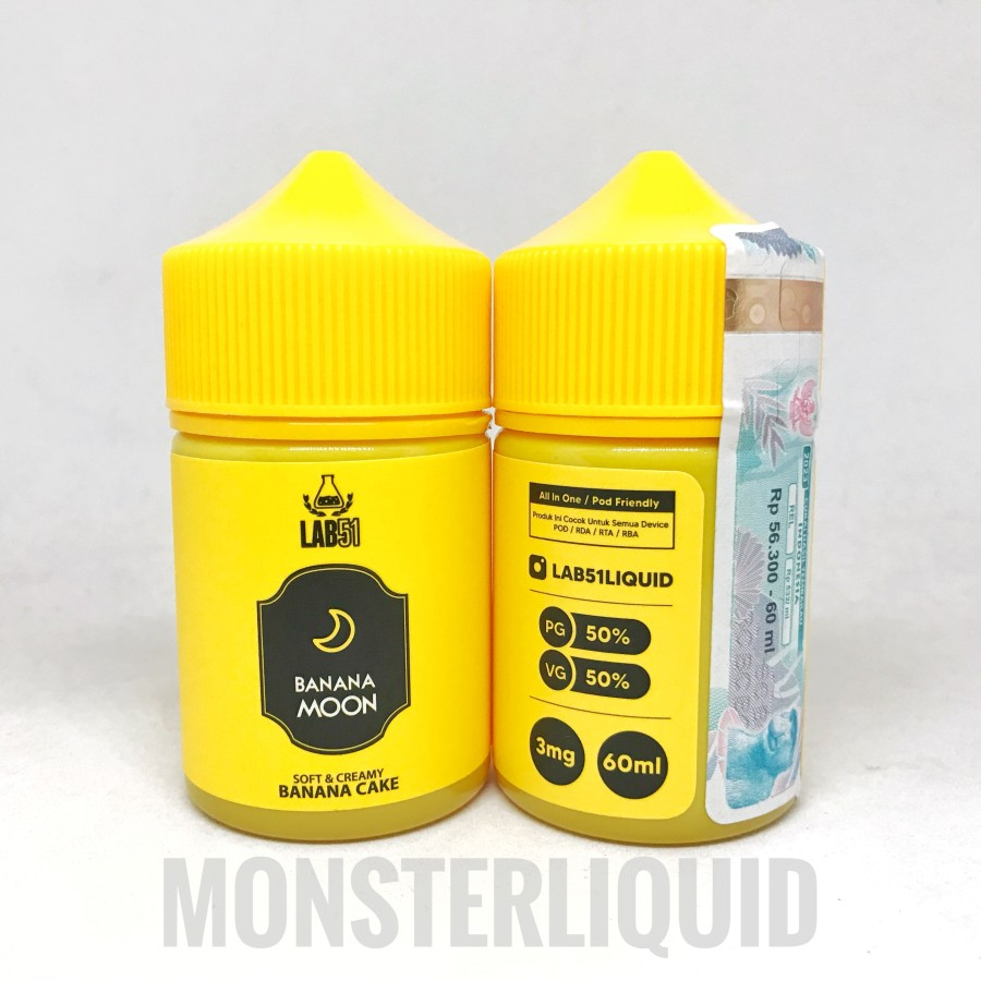 Jual BANANA MOON BANANA CAKE BY LAB51 3MG 60ML | Shopee Indonesia