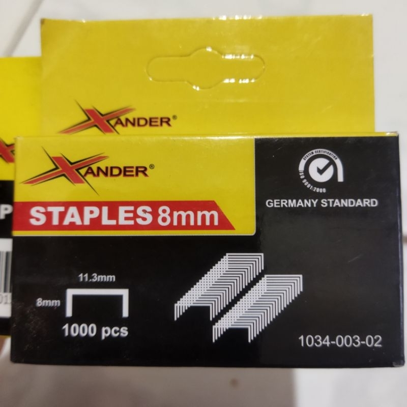 Jual XANDER Isi Staples Gun 6mm Dan 8mm Gun Tacker Staple Hekter Untuk ...