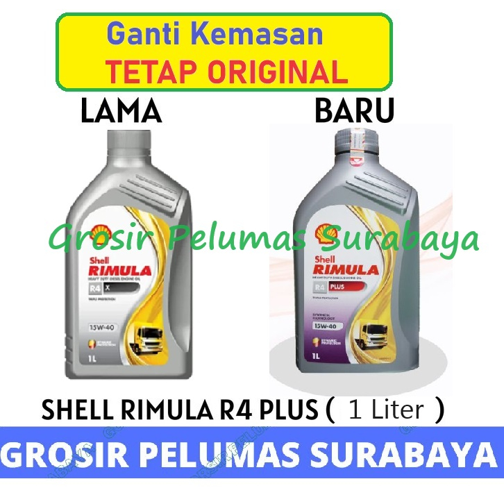 Jual Original Scan Barcode Shell rimula R4X R4 Plus R4 X 15w40 15w-40 ...