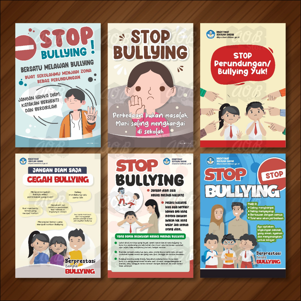 Jual Poster Stop Bullying Sekolah Dasar, Poster Edukasi Bullying SD ...