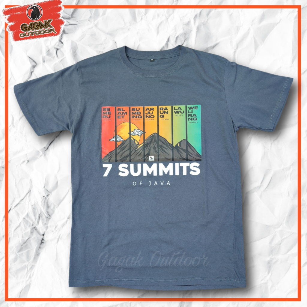 Jual kaos Pendaki Gunung Seven summits of java baju Tshirt pendaki ...