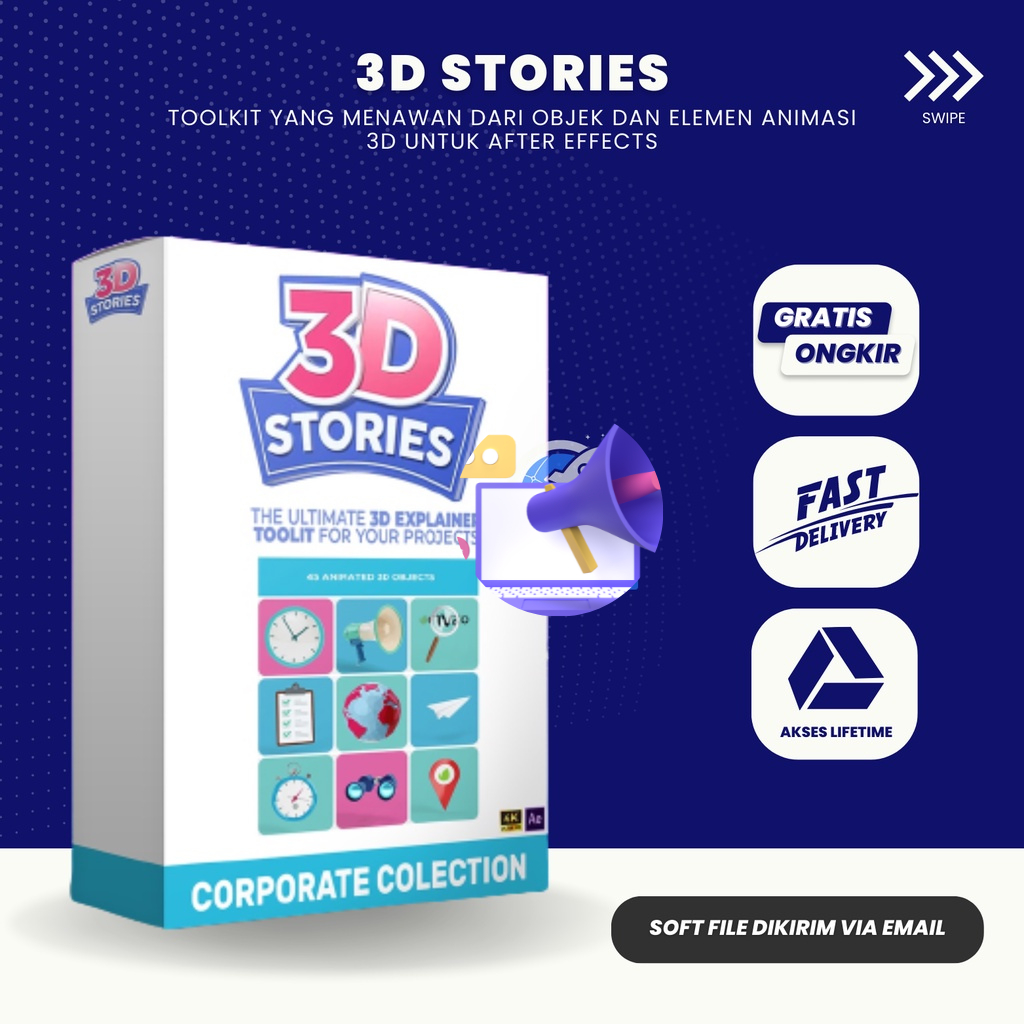 Jual 3D STORIES EXPLAINER TOOLKIT After Effects Template - Corporate Collection AE | Shopee ...