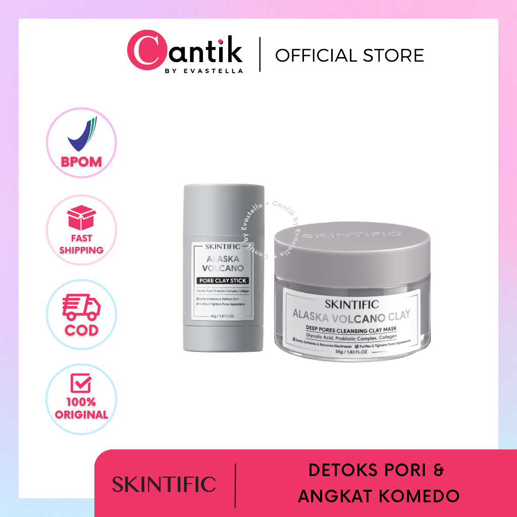 Jual CANTIK - SKINTIFIC Alaska Volcano Clay Mask Deep Pores Cleansing ...