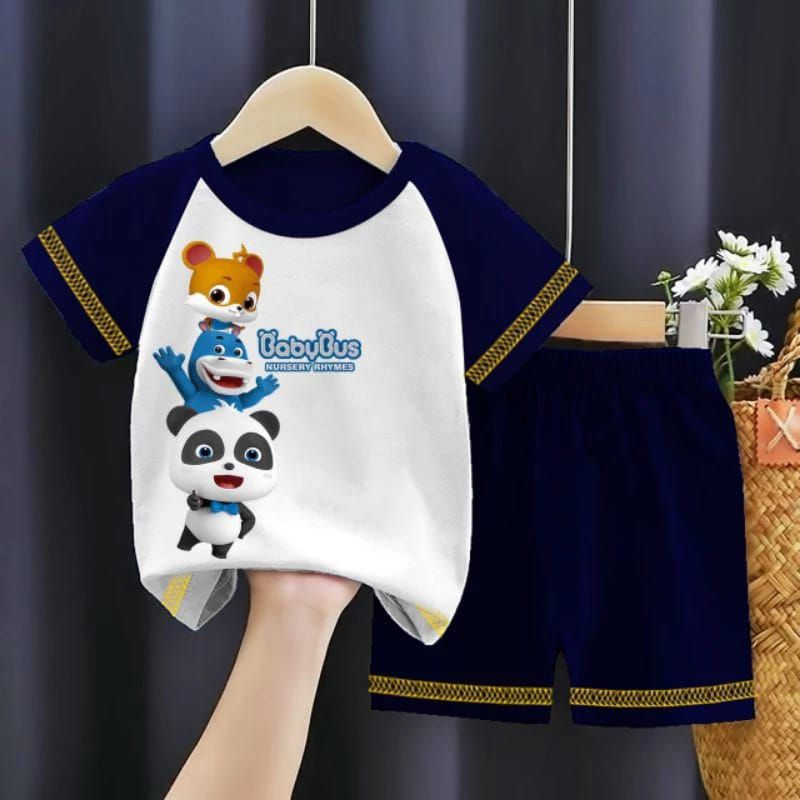 Jual Setelan anak kombinasi gambar baby bus samping sablon dtf UNTUK ...