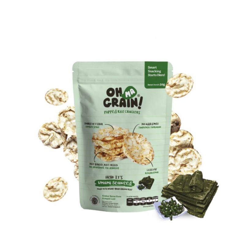 Jual Oh ma grain! popped rice crackers / snack cemilan keripik beras ...