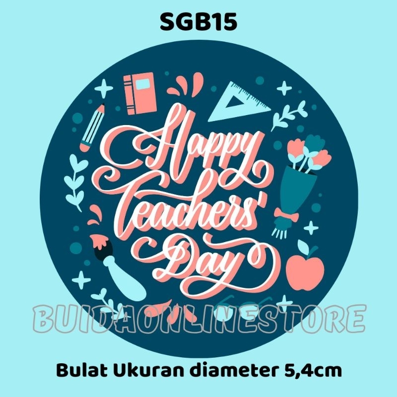Jual Stiker Selamat Hari Guru Sticker Happy Teacher's Day Label Dekorasi Kado Hiasan hadiah gift ...