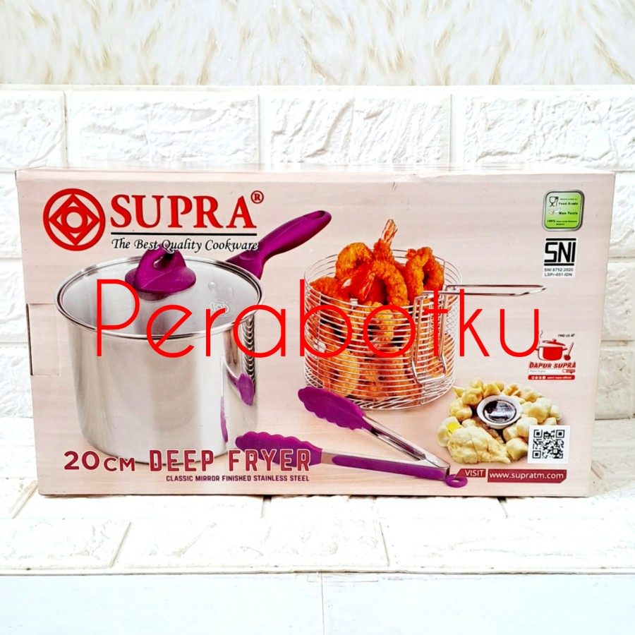 Jual Deep Fryer 20 cm Supra / Panci Penggorengan Perebus Kentang ...