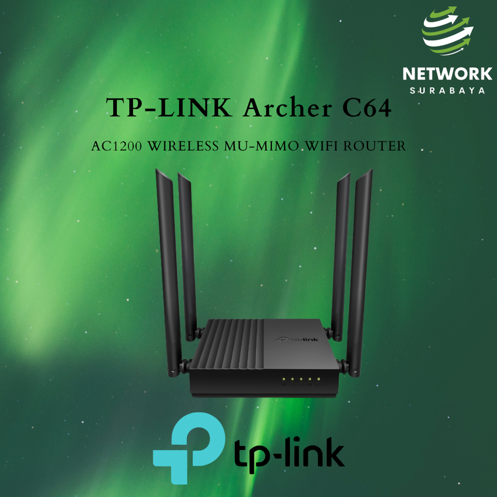 Jual TP-Link Archer C64 AC1200 Wireless MU-MIMO WiFi Router | Shopee ...